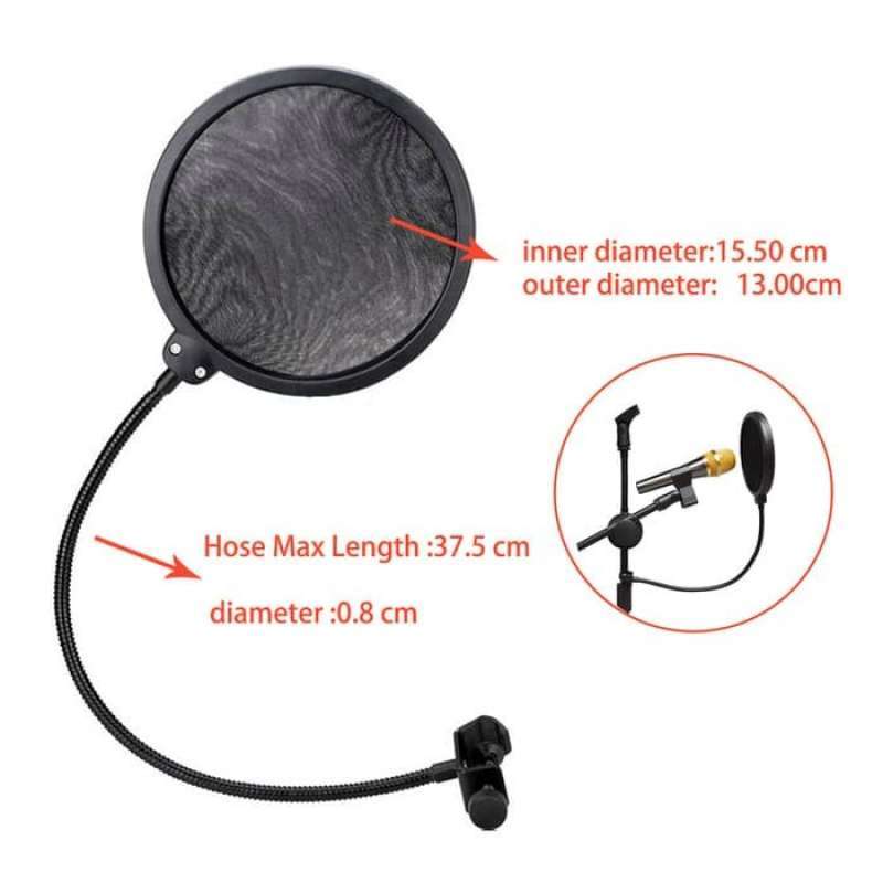 Promo Paket Stand Mic Meja & Pop Filter Mikrofon Microphone [sm-920 ...