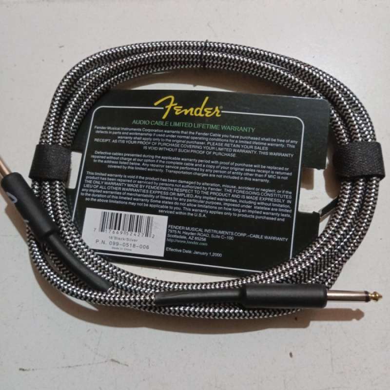 Promo Kabel Jack Gitar Fender Vintage Voltage Panjang 3 Meter - Hitam ...