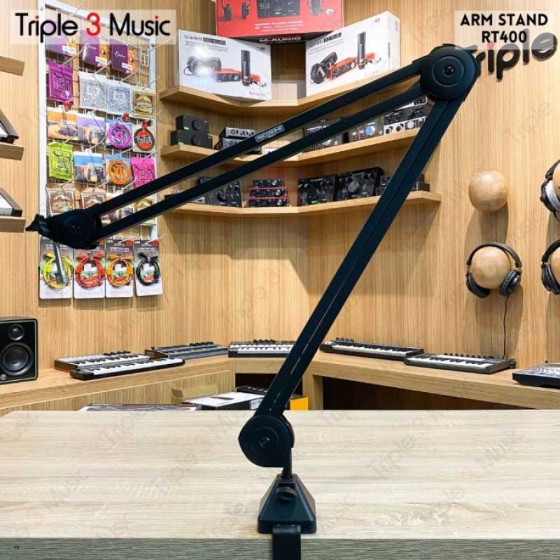 Promo Recording Tech Rt400 Premium Arm Stand Mic Robot Meja Mirip Rode ...