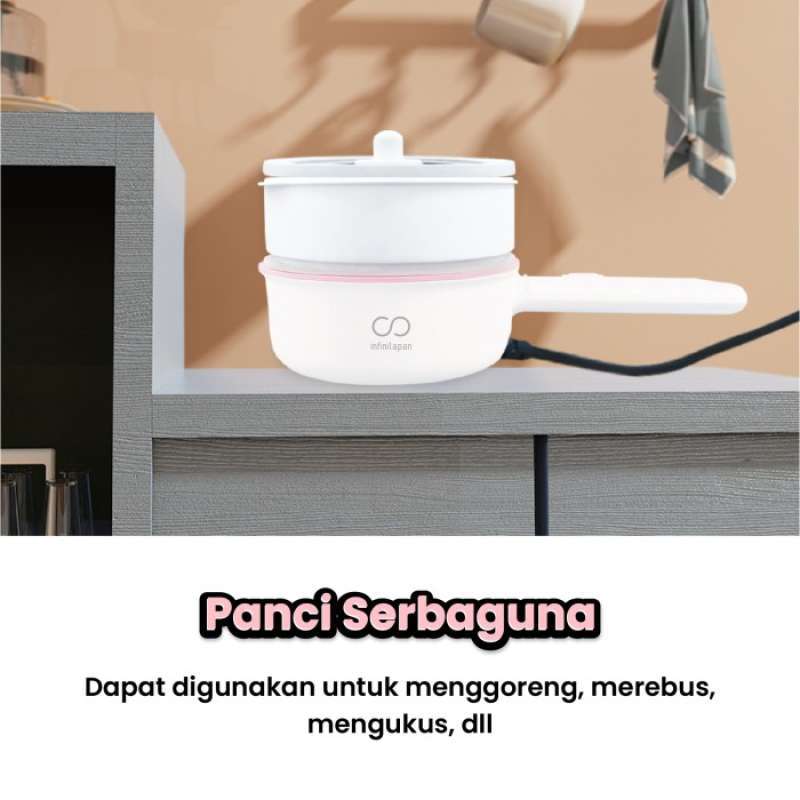 Jual Portable Electric Frying Pan Panci Listrik Multifungsi 1.8l Low ...