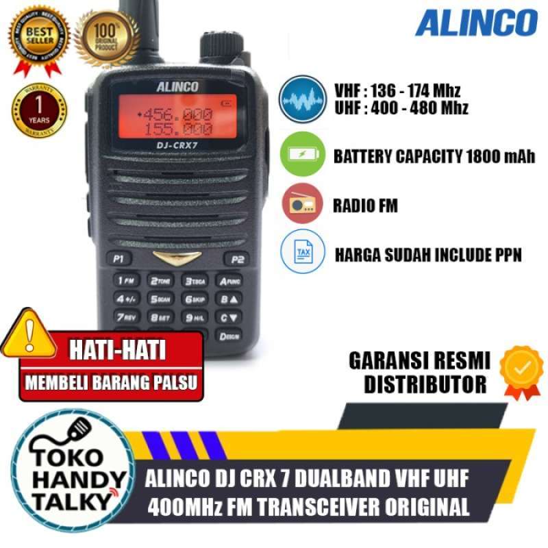 Jual Alinco Dj Crx 7 Dualband Ht Alinco Dj Crx7 Ht Original Garansi Resmi - Crx 6 Di Seller ...