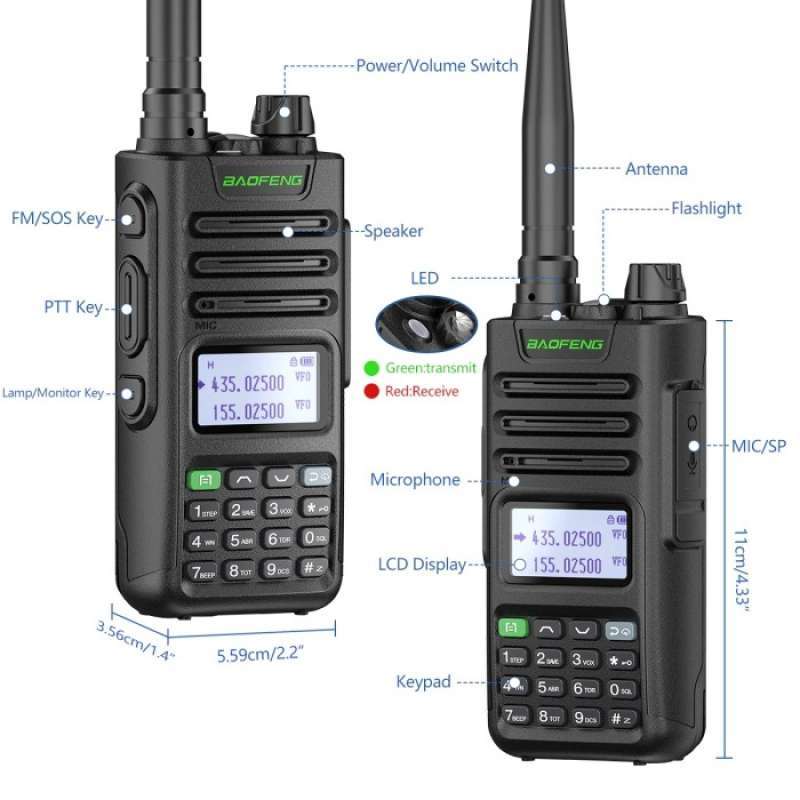 Jual Ht Bf Uv-13 Pro Dual Band Walkie Talkie 999ch Uhf Vhf 18w 1000mah ...