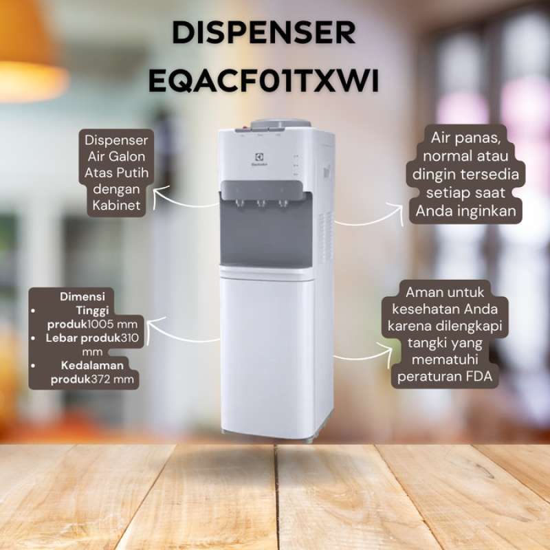 Promo Electrolux Eqacf01txwi Dispenser Galon Atas Putih Promo Diskon 4% ...