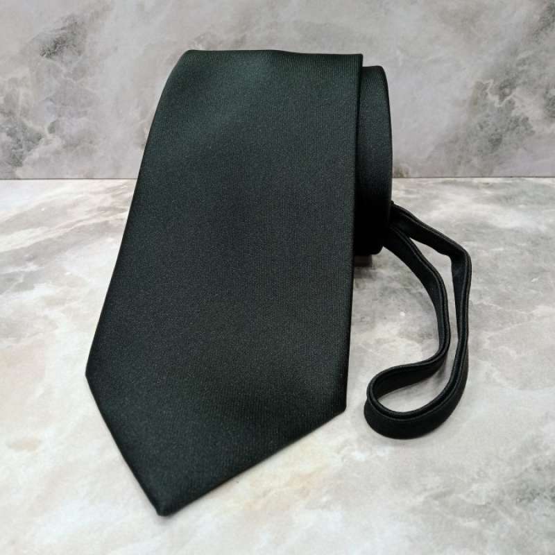 Jual Dasi Hitam Polos Pria Dasi Zipper Instan Langsung Pakai Di Seller ...