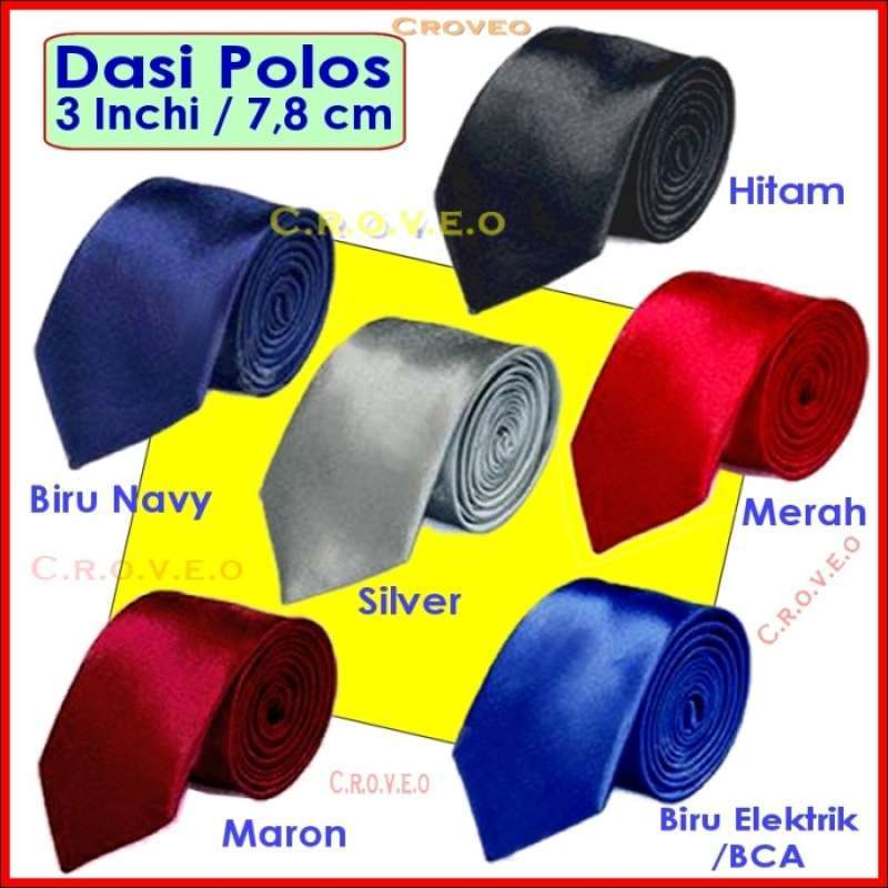 Jual Dasi Panjang Pria Polos Hitam Formal Kerja Wisuda 3 Inch Merah ...