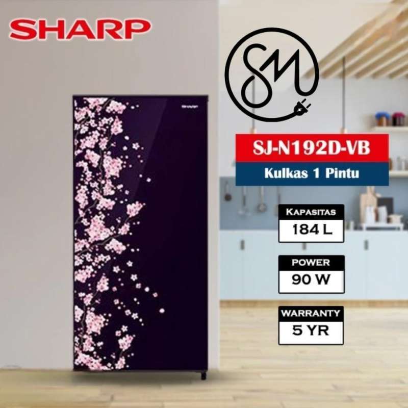 Jual Kulkas Sharp 1 Pintu Sj-n192d Vb Vr 192d Sjn192d 184 L Kirei ...