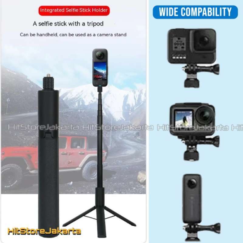 Jual Integrated Invisible Selfie Stick Monopod Action Cam Tripod Tongsis Di Seller Circlet ...