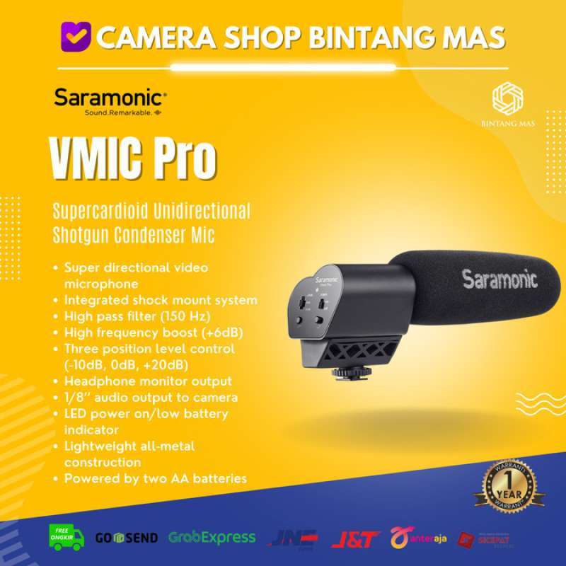 Jual Saramonic Vmic Pro Super Directional Video Condenser Microphone Di ...