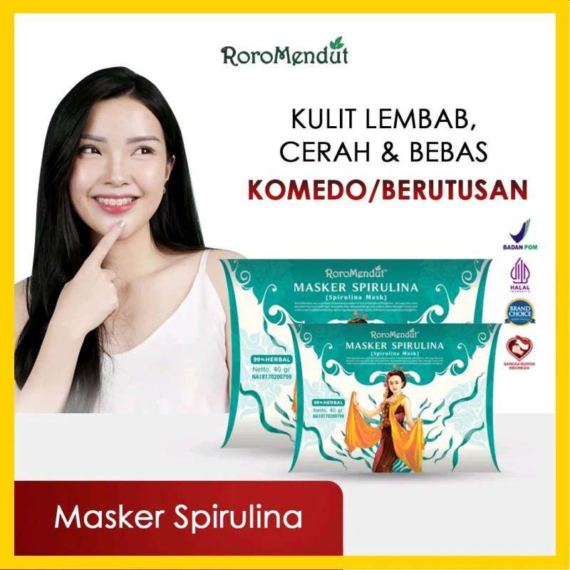 Jual Roro Mendut Masker Spirulina Whitening Anti Acne Mask 40g Di ...