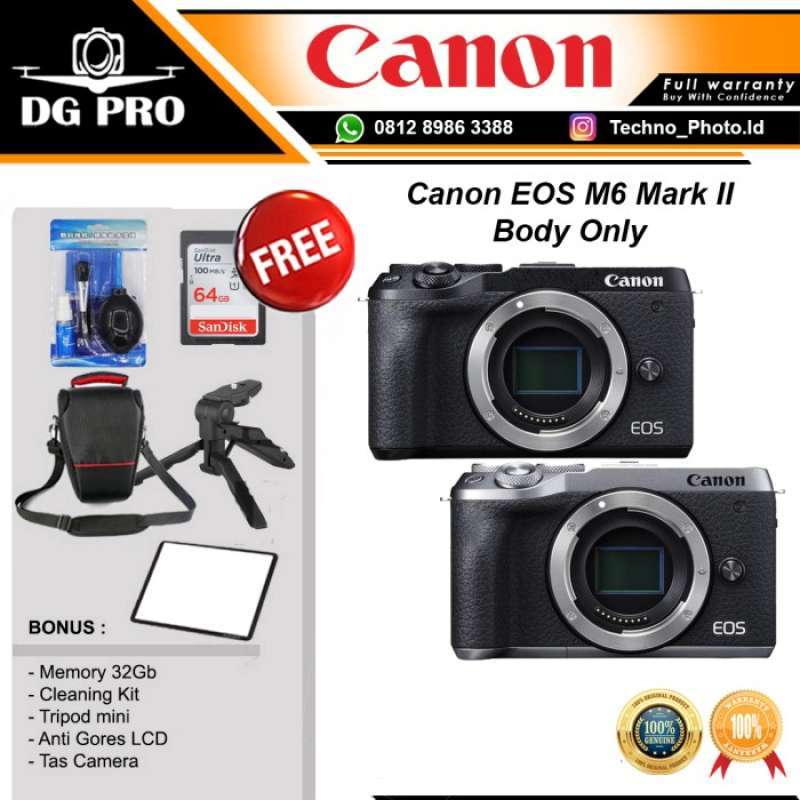 Promo Eos M6 Mark Ii Bo Body Only - & Resmi Diskon 23% Di Seller ...
