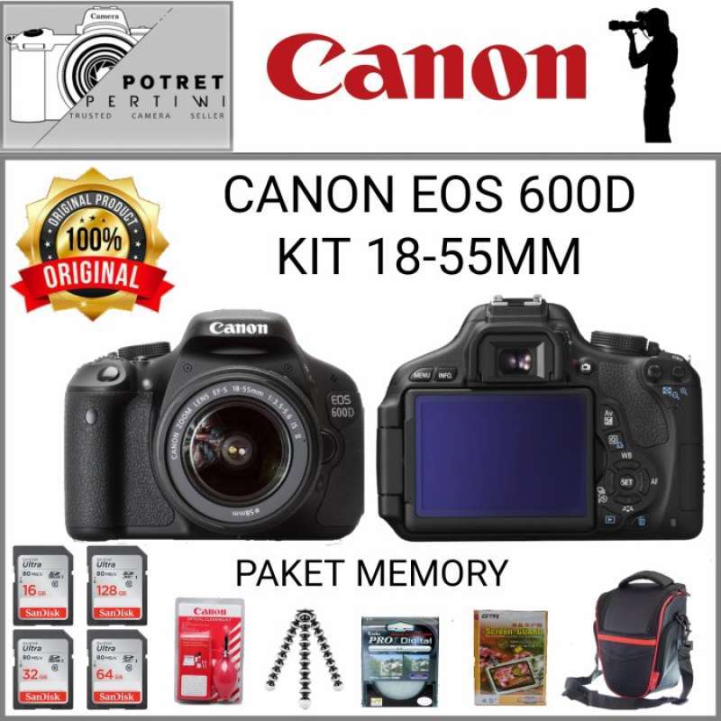 Jual Canon Eos 600d Kit 18-55mm / Kamera Dslr Canon Eos 600d Kit 18-55mm - Memory64gb+acc Di ...