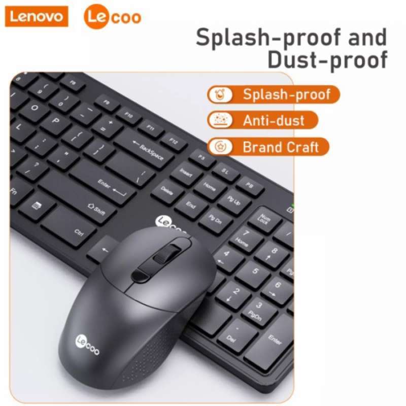 Promo Leco Keyboard Mouse Combo Set Wireless Slim Tanpa Kabel Diskon 23 ...