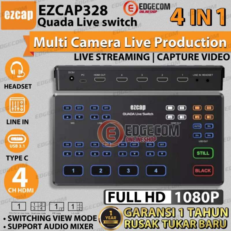 Promo Ezcap 328 Quada Live Switch Duction 4 In 1 Multi Hdmi Capture Diskon 23% Di Seller Lepimu ...