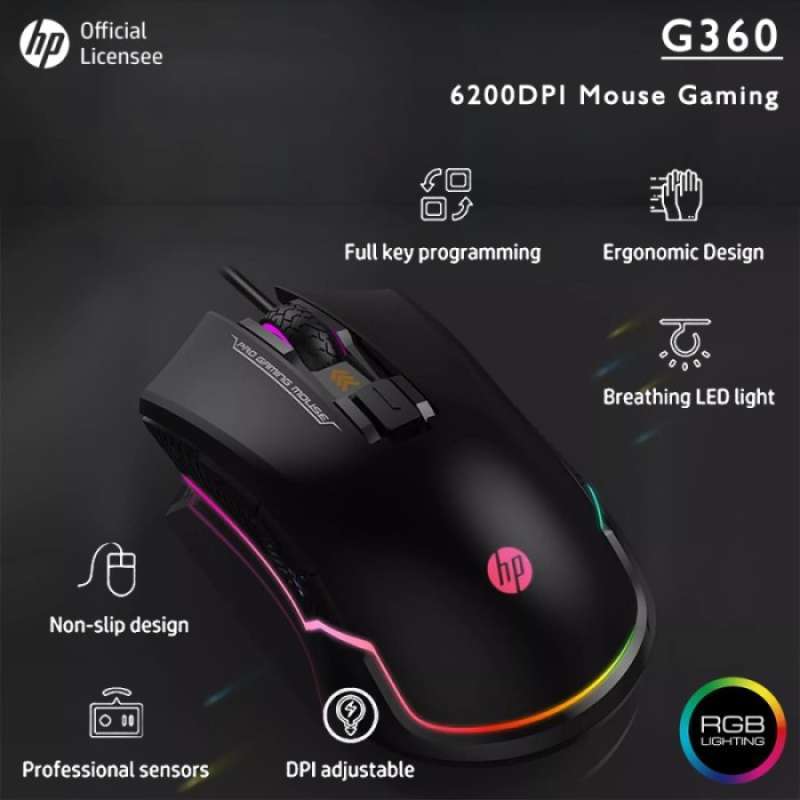 Promo Mouse Gaming / Gaming Mouse G360 - 6200dpi Rgb 6 Button Ro Mouse ...