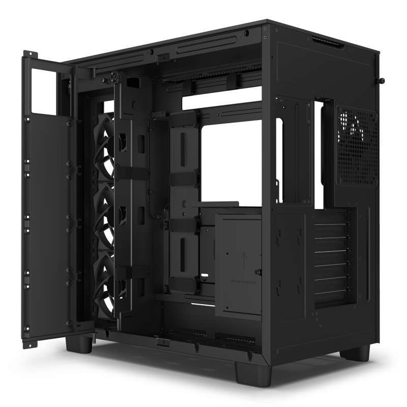 Jual Nzxt H9 Flow Dual-chamber Mid-tower Airflow Atx Case - White Di ...