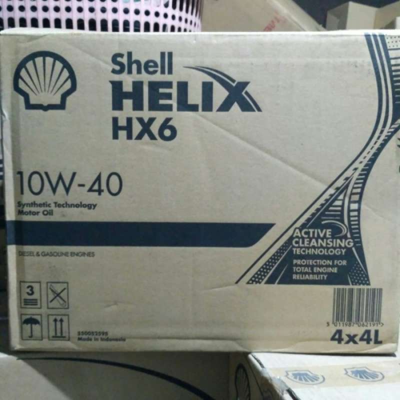 Promo Oli Shell Helix Hx6 10w-40 100% Jamin Asli Kemasan 4liter Khusus ...