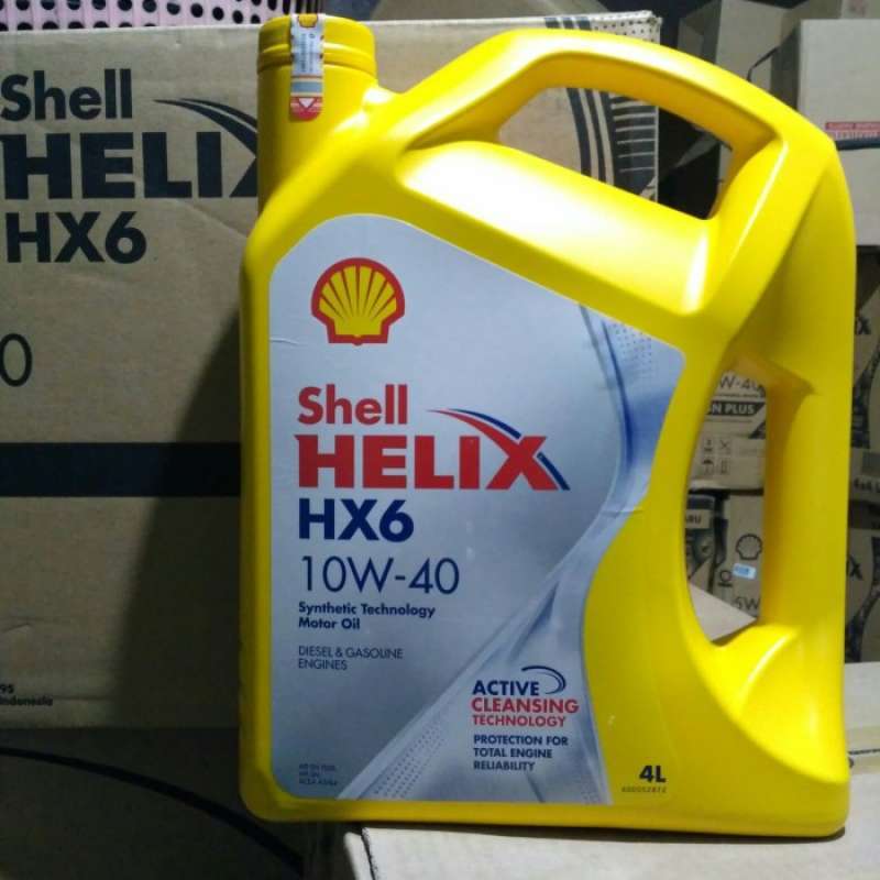 Promo Oli Shell Helix Hx6 10w-40 100% Jamin Asli Kemasan 4liter Khusus ...