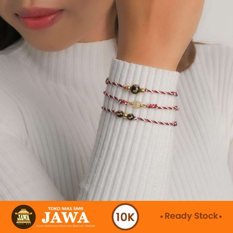 Jual Gelang Tali Emas Tridatu Kadar 10 Karat Toko Mas Jawa - 0.1 Polos ...