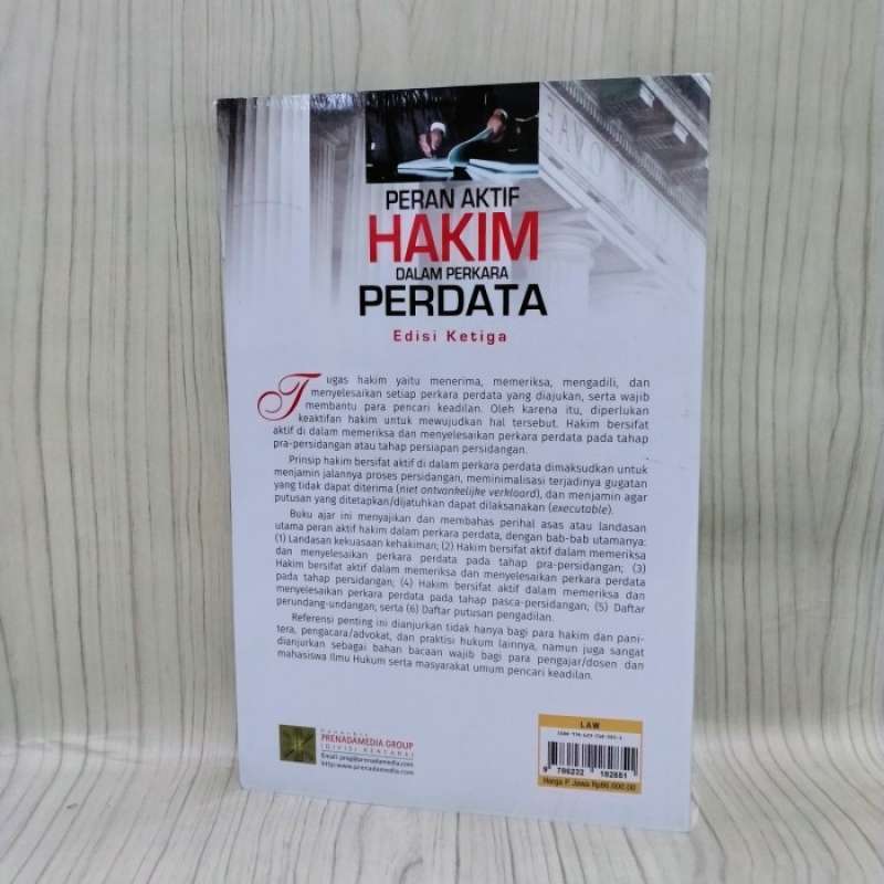 Jual Buku Peran Aktif Hakim Dalam Perkara Perdata Edisi Ketiga ...