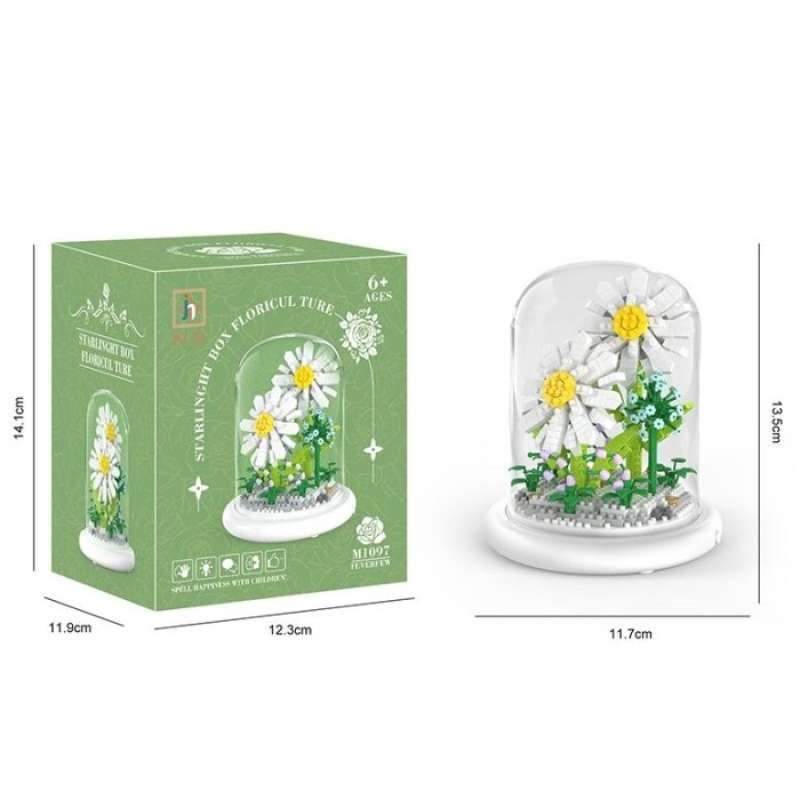 Jual Xinz Plant Bricks Block Tanaman Susun Bata Mainan Diy Bunga Buket ...