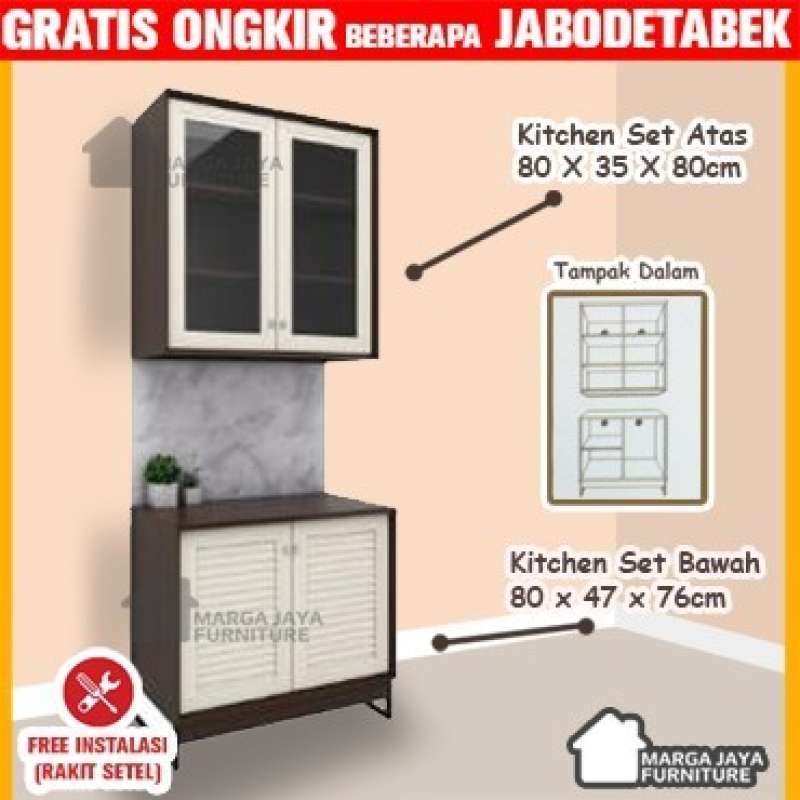 Promo Kitchen Set 2 Pintu Atas Dan Bawah Lemari Meja Dapur Minimalis ...