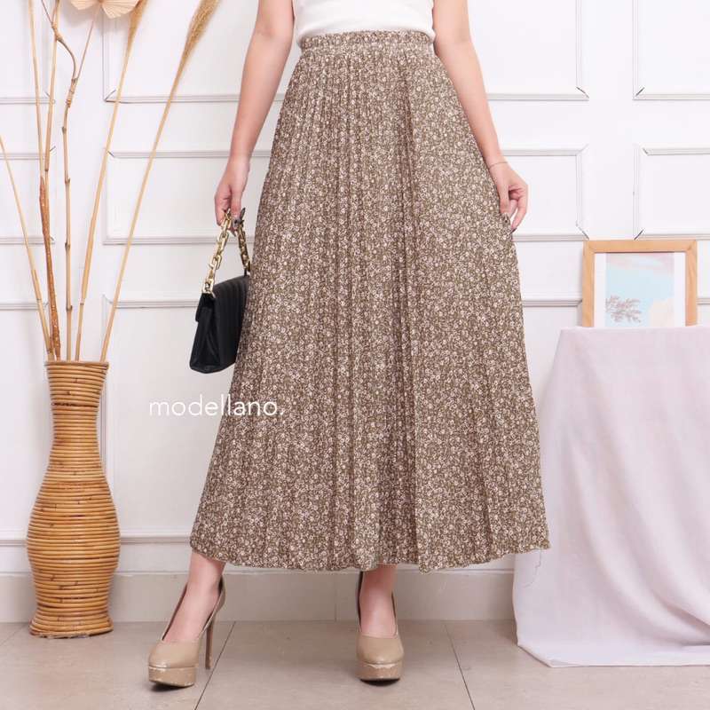 Promo Rok Motif Bunga Floral Jumbo Xxl / Rok Daily Korean Style / Lily ...