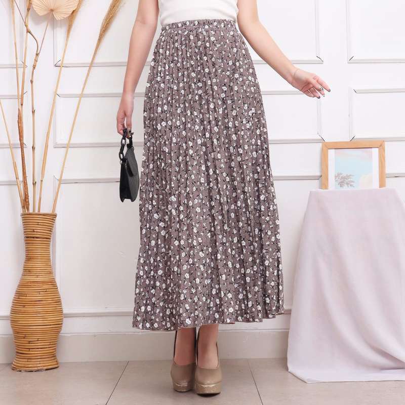 Promo Rok Motif Bunga Floral Jumbo Xxl / Rok Daily Korean Style / Lily ...