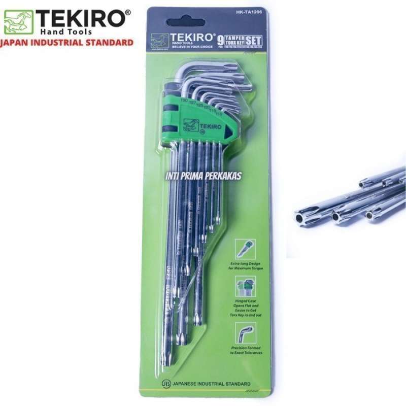 Promo Tekiro Kunci L Bintang Set Lubang 9pc / Tamper Torx Key Set 9pc ...