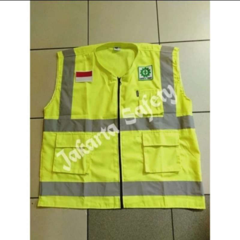 Promo Rompi Drill Rompi Safety Rompi Proyek+logo K3+bendera - Biru ...