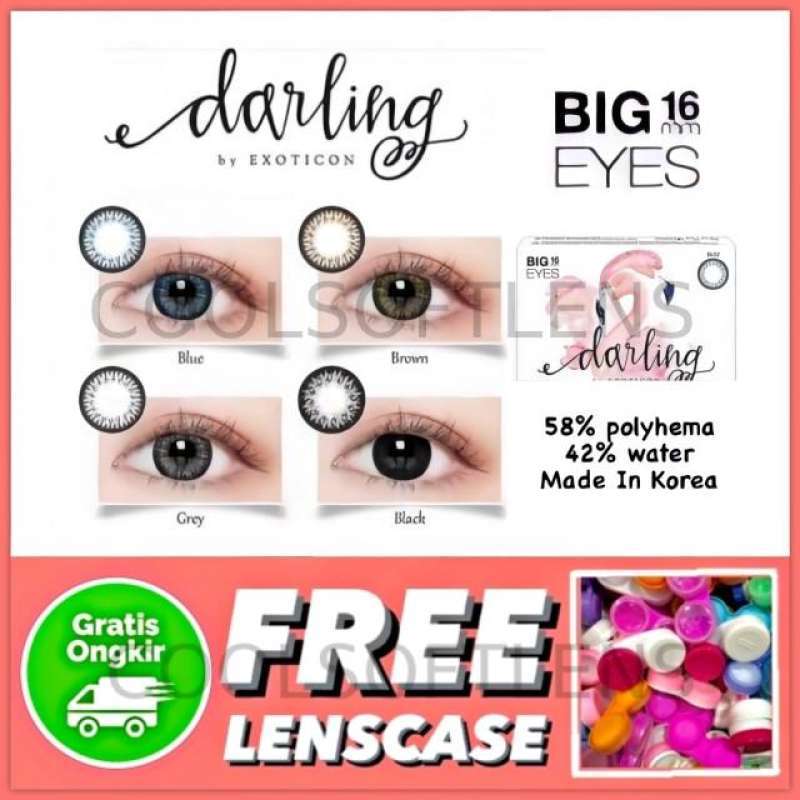 Jual Softlens X2 Darling Normal / Soflen Darling Exoticon Big Eyes ...
