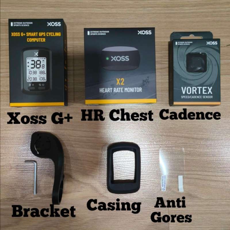 Promo Paket Xoss G+xoss Chest Sensor Heart Rate+cadence+case+bracket ...