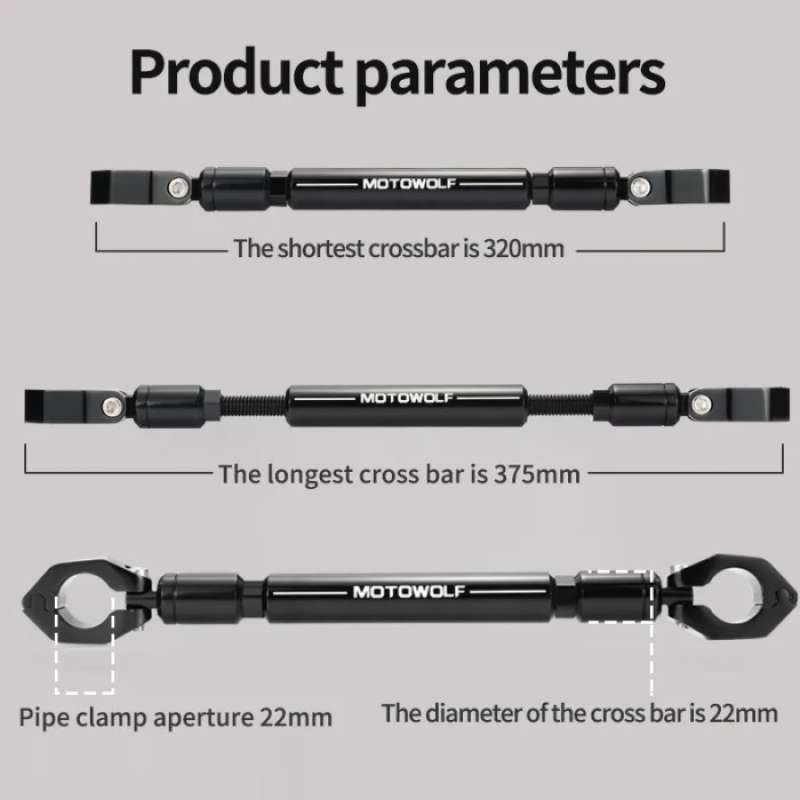 Promo Motowolf Motor Aluminum Balance Cross Bar Bracket Stang Braket ...