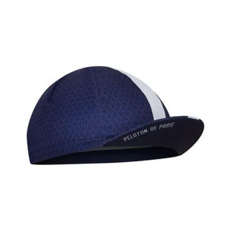 Promo Topi Sepeda - Peloton De Paris Pattern Cycling Cap - Navy Diskon ...