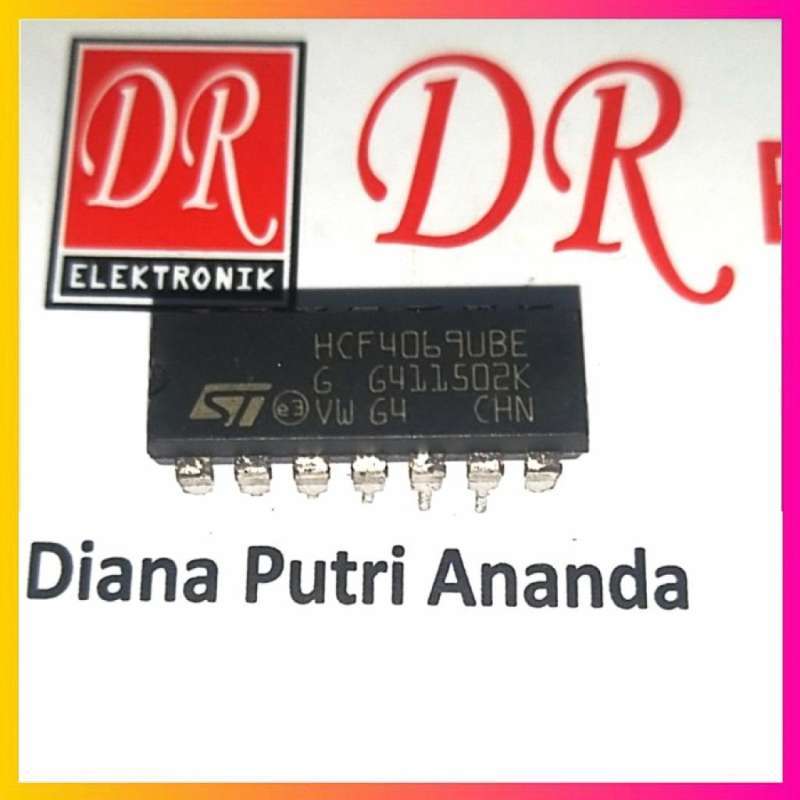 Jual Ic 4069 Cd4069 Integrated Circuit Cmos Cd4069be Dip Di Seller Wd ...