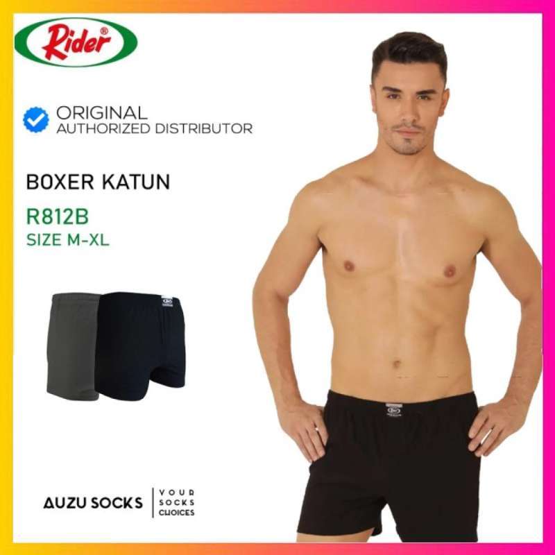 Jual Rider Premium - Loose Boxer Pria Warna Hitam & Charcoal R812bht / R812 Di Seller Wd_store ...