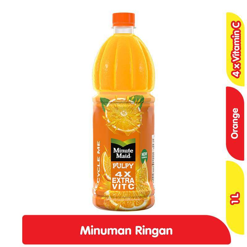 Jual Minute Maid Pulpy Minuman Jus Buah Rasa Jeruk Botol 1 L Di Seller ...