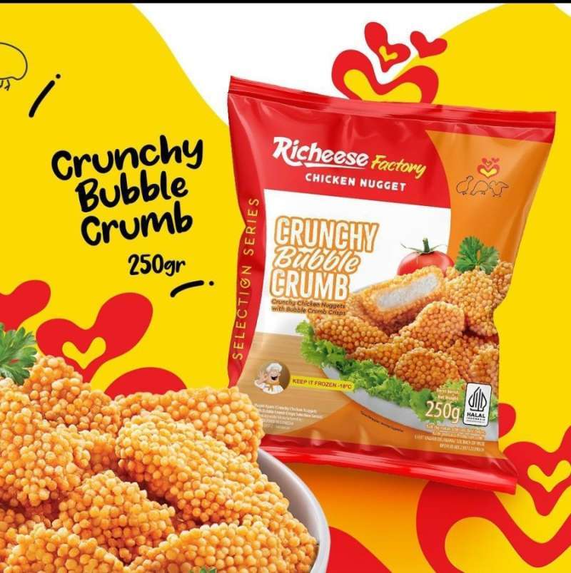 Jual Richeese Factory Chicken Nugget Crunchy Bubble Crumb 250gr Naget ...