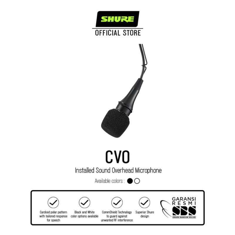 Jual Shure Cvo Installed Sound Overhead Microphone - Cvo-w/c Di Seller ...