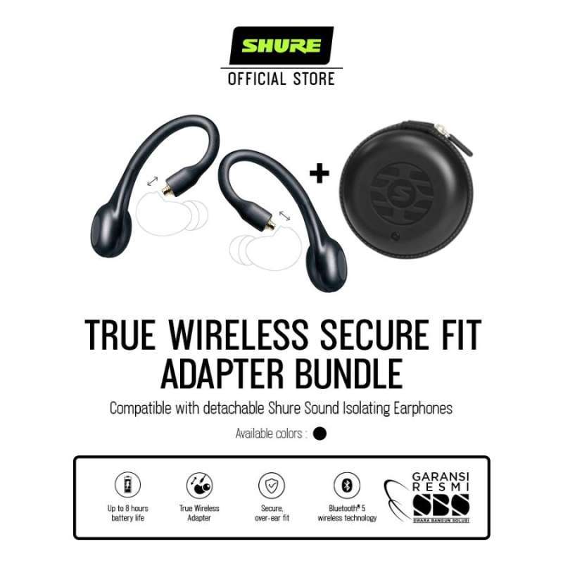 Jual Shure True Wireless Secure Fit Adapter Bundle
