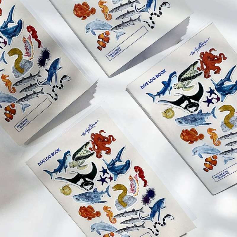 Jual Diving Log Book (with Sea Creatures Stickers Add On) - Sticker ...