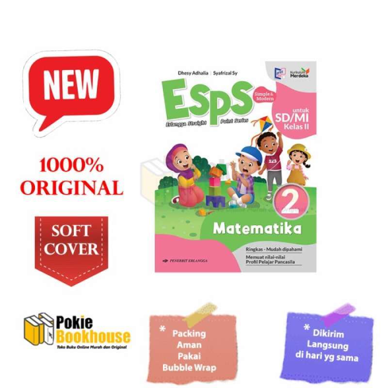 Jual Original Esps Matematika 2 Untuk Sd/mi Kelas Ii Kur Merdeka Erlangga Di Seller Rumix ...