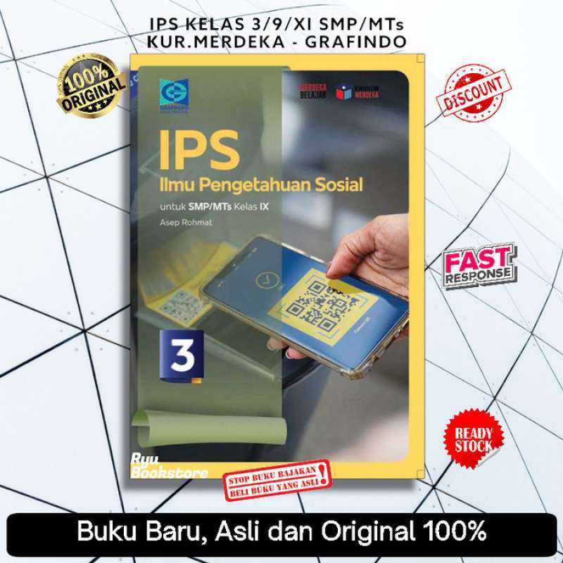Jual Original Buku Ips Kelas 3/9/ix Smp/mts Kur.merdeka - Grafindo Di Seller Rumix - Cengkareng ...