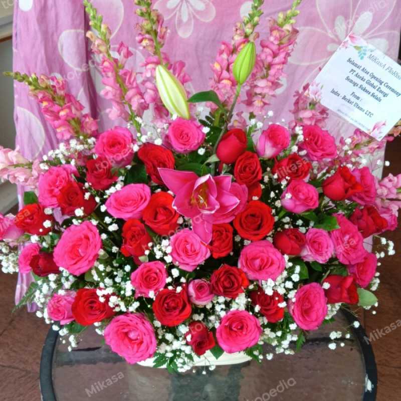 Promo Vas Bunga Meja Rangkaian Bunga Meja Cantik Harum Sale Diskon 13