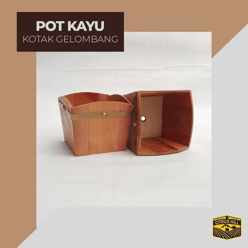 Jual Pot Kayu Unik Kotak Gelombang Diameter 8 - 14cm - 12 Di Seller ...