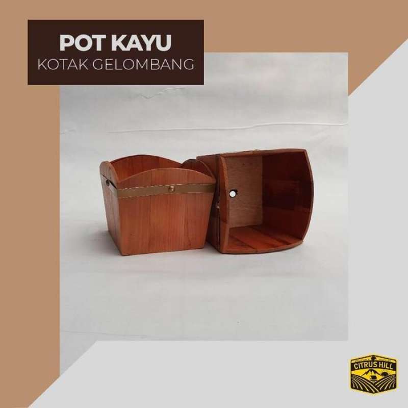 Jual Pot Kayu Unik Kotak Gelombang Diameter 8 - 14cm - 12 Di Seller ...