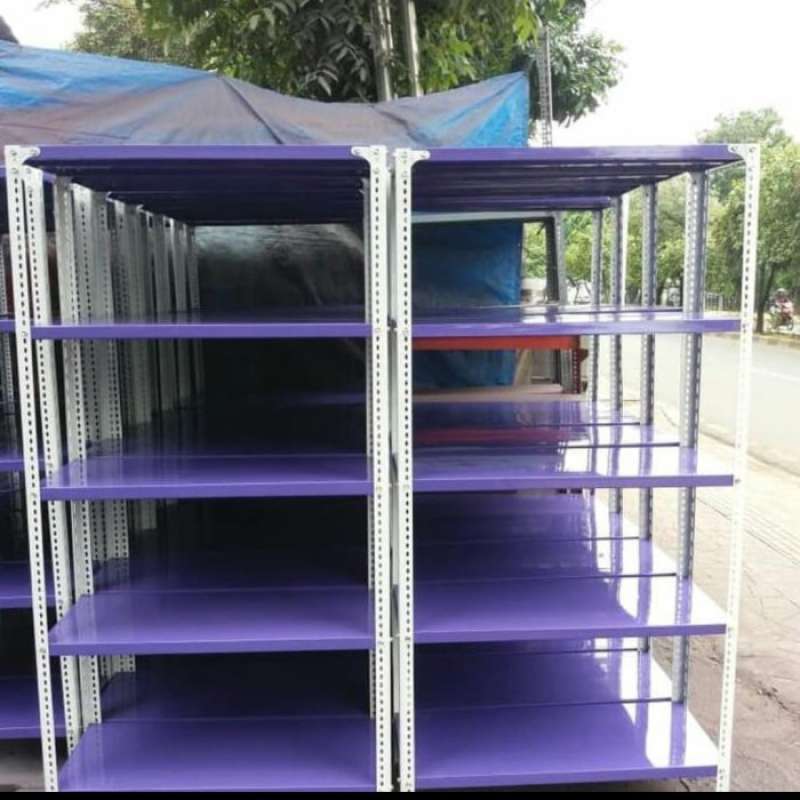 Promo Rak Besi 5 Susun L40cm P100cm T200cm Diskon - Biru Diskon 12% Di ...