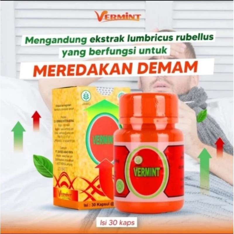 Promo Vermint | Vermin | Obat Penyakit Demam Dan Typus 30 Kapsul Diskon ...