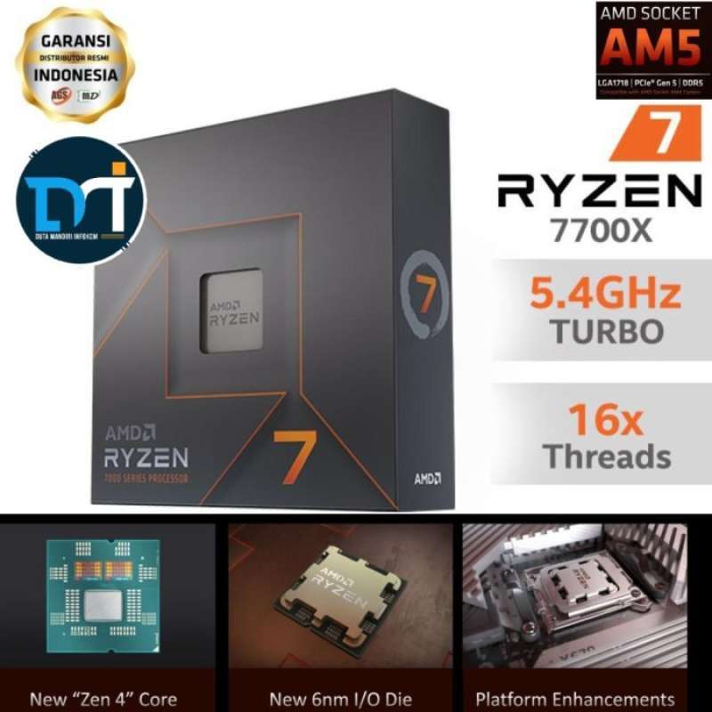 Promo Amd Ryzen 7 7700x - 8 Core 16 Threads Up To 5.4ghz Cache 40mb Am5 ...