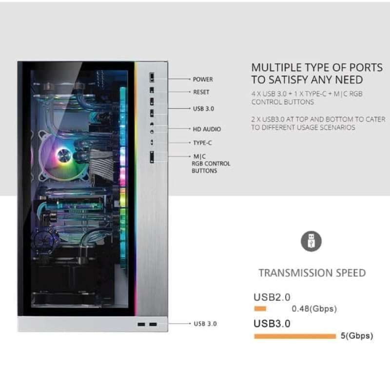 Promo Lian Li Pc-o11 Dynamic Xl Rog White - Tempered Glass Atx Gaming ...