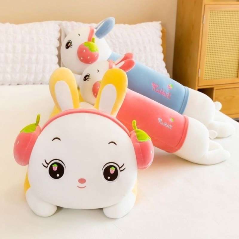 Promo Guling Boneka Rabbit Bunny Pakai Bando Strawberry Kelinci Ukuran ...